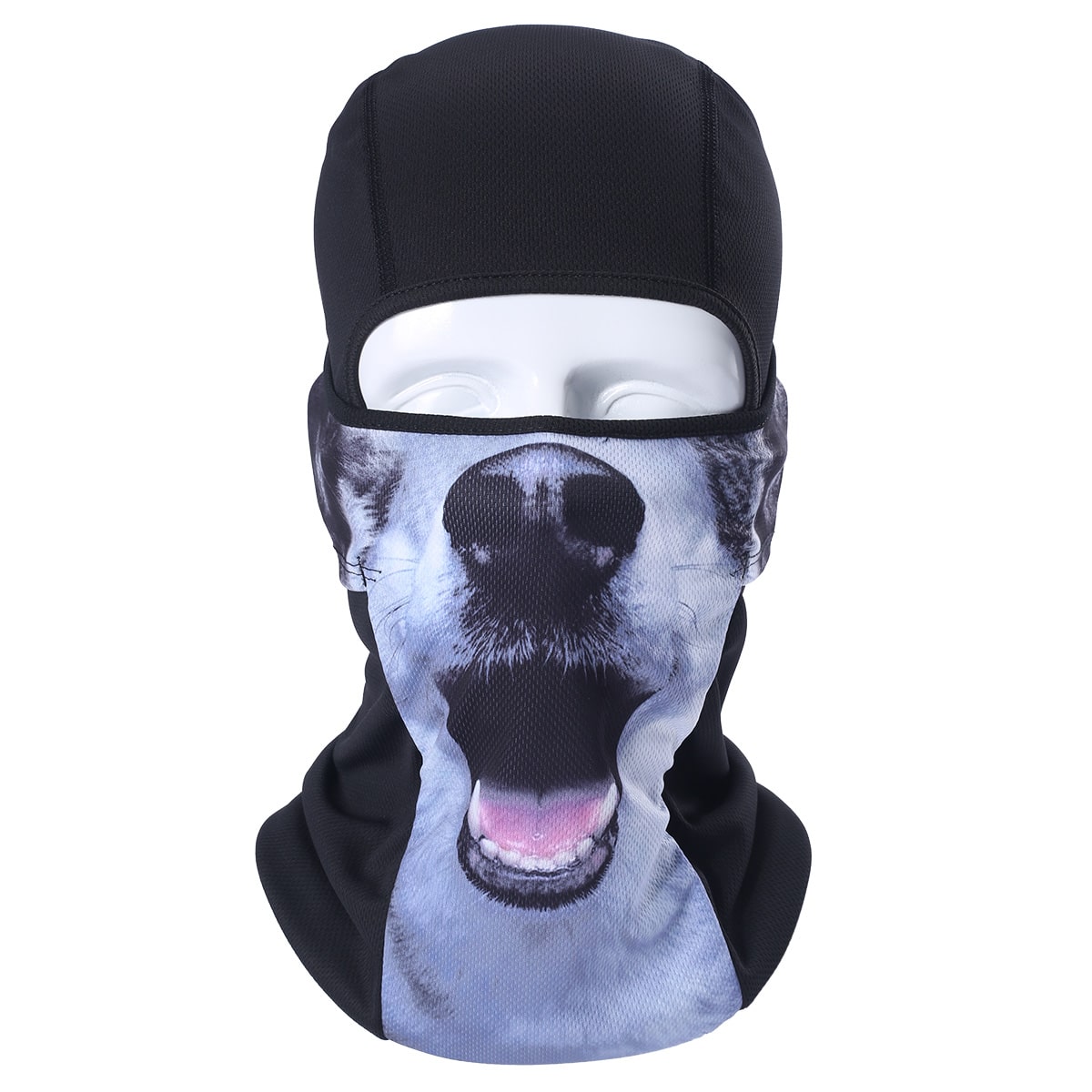 Cagoule hiver originale CHIEN: visage chien imprimé - Equipement et ...